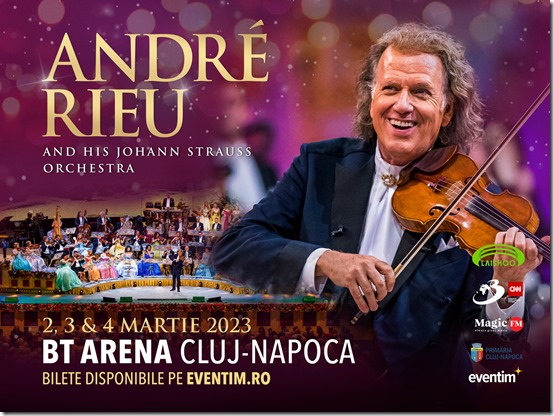 ANDRÉ RIEU anunță cel de-al treilea concert la BTArena Cluj-Napoca ...